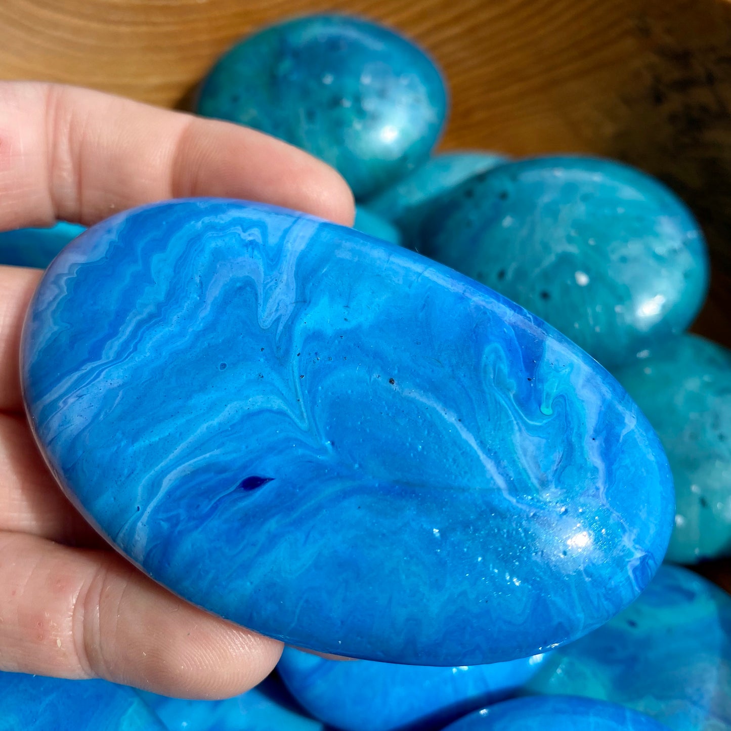 Custom Personalised Painted Marbled Paperweight Stone Rock – McFloof Makes