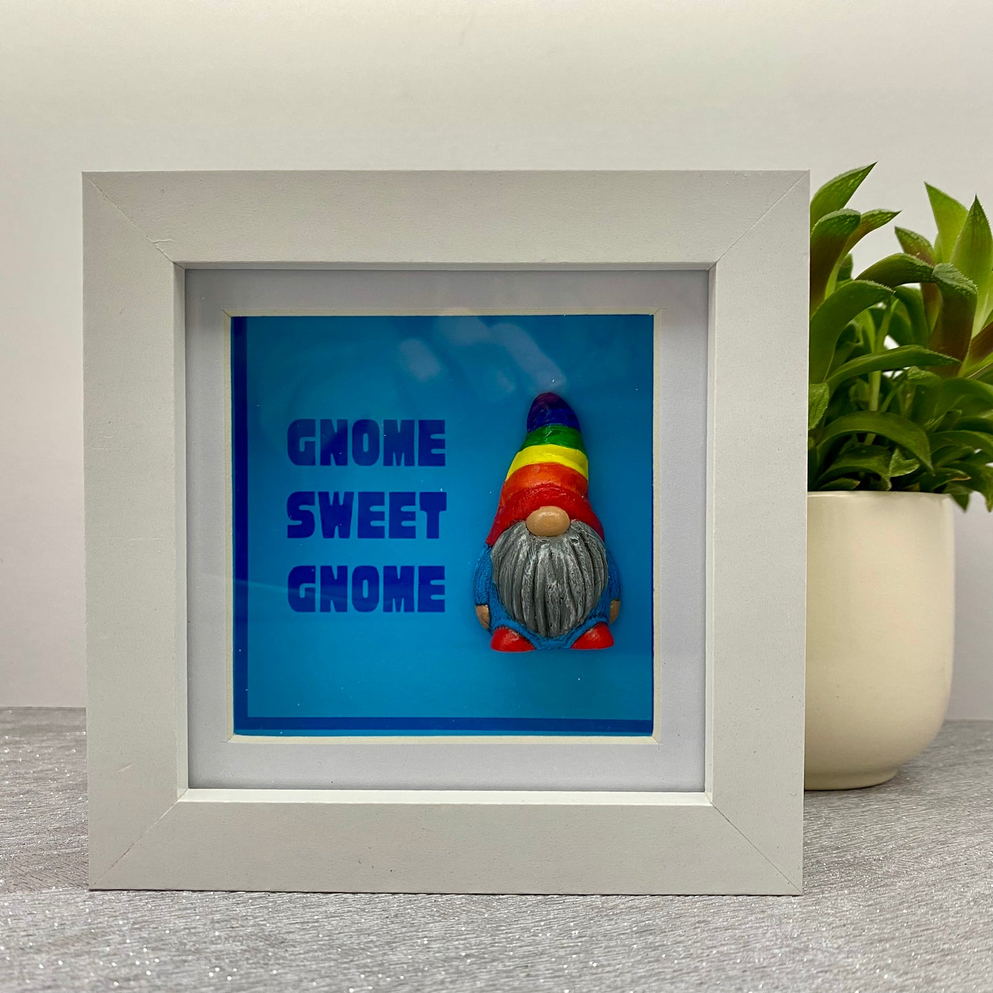 Gnome Sweet Gnome Colourful Framed Gonk Wall Art – McFloof Makes