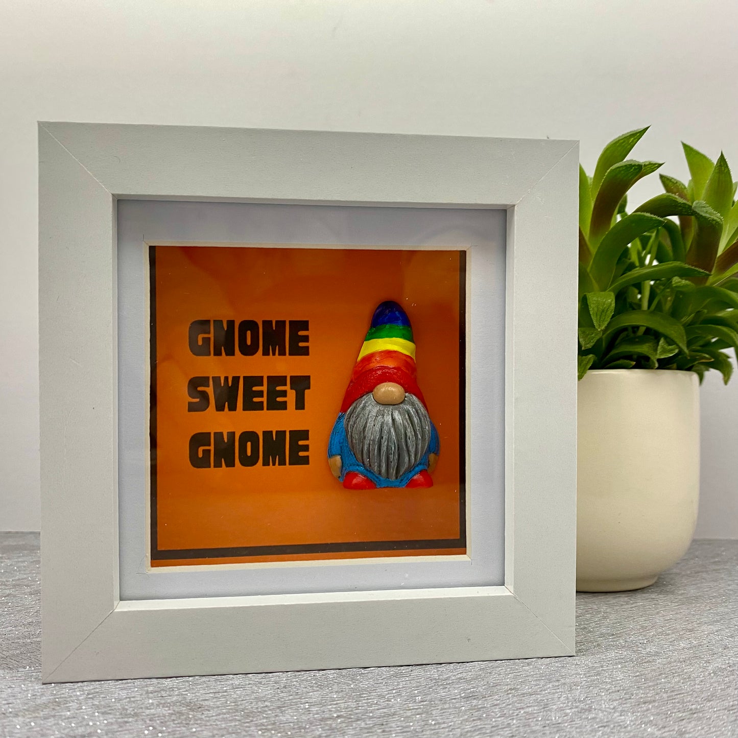 Gnome Sweet Gnome Colourful Framed Gonk Wall Art – McFloof Makes