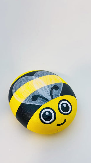 Personalised Painted Bee Pet Rock Stone – McFloof Makes