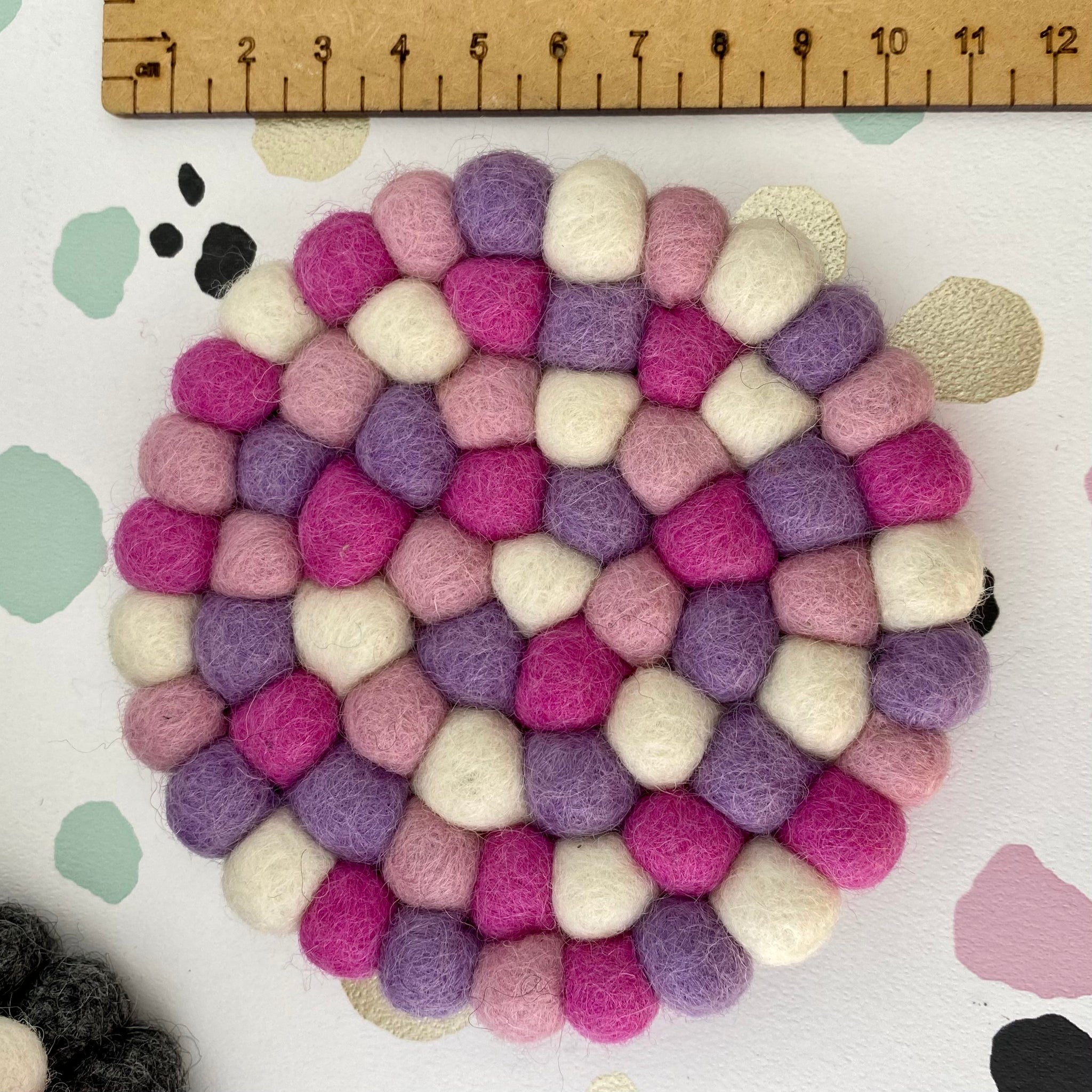 Colourful Wool Felted Coasters / Bug Rug Mats – McFloof Makes