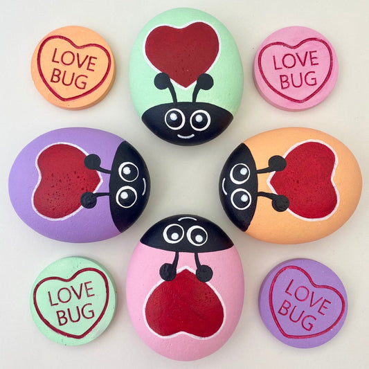 Painted Rock Bugs & Monster Pebbles – McFloof Makes